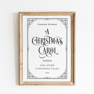 A Christmas Carol Book Cover Printable Wall Art,charles Dickens Print,a ...