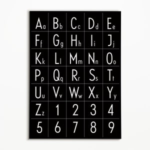 Alphabet Print, Numbers Wall Art, Kindergarten Sign,playroom Wall Sign ...