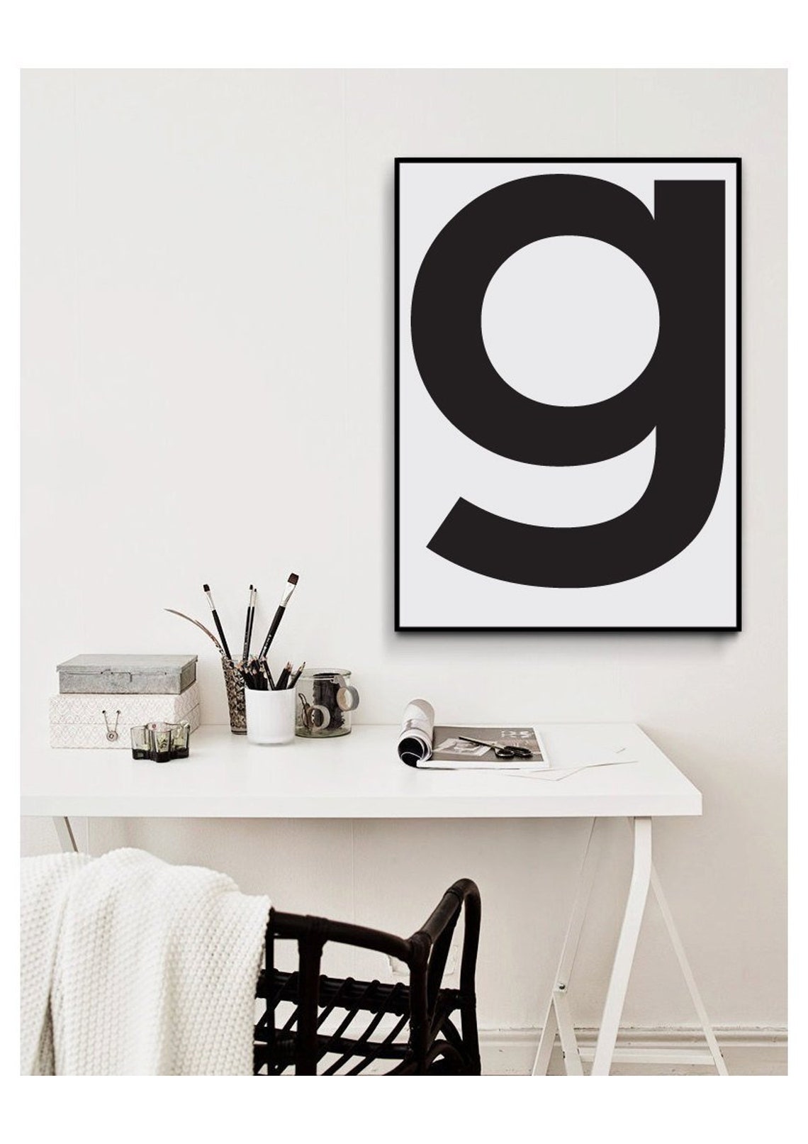 G Letter Printable Wall ArtPrintable LettersScandinavian | Etsy