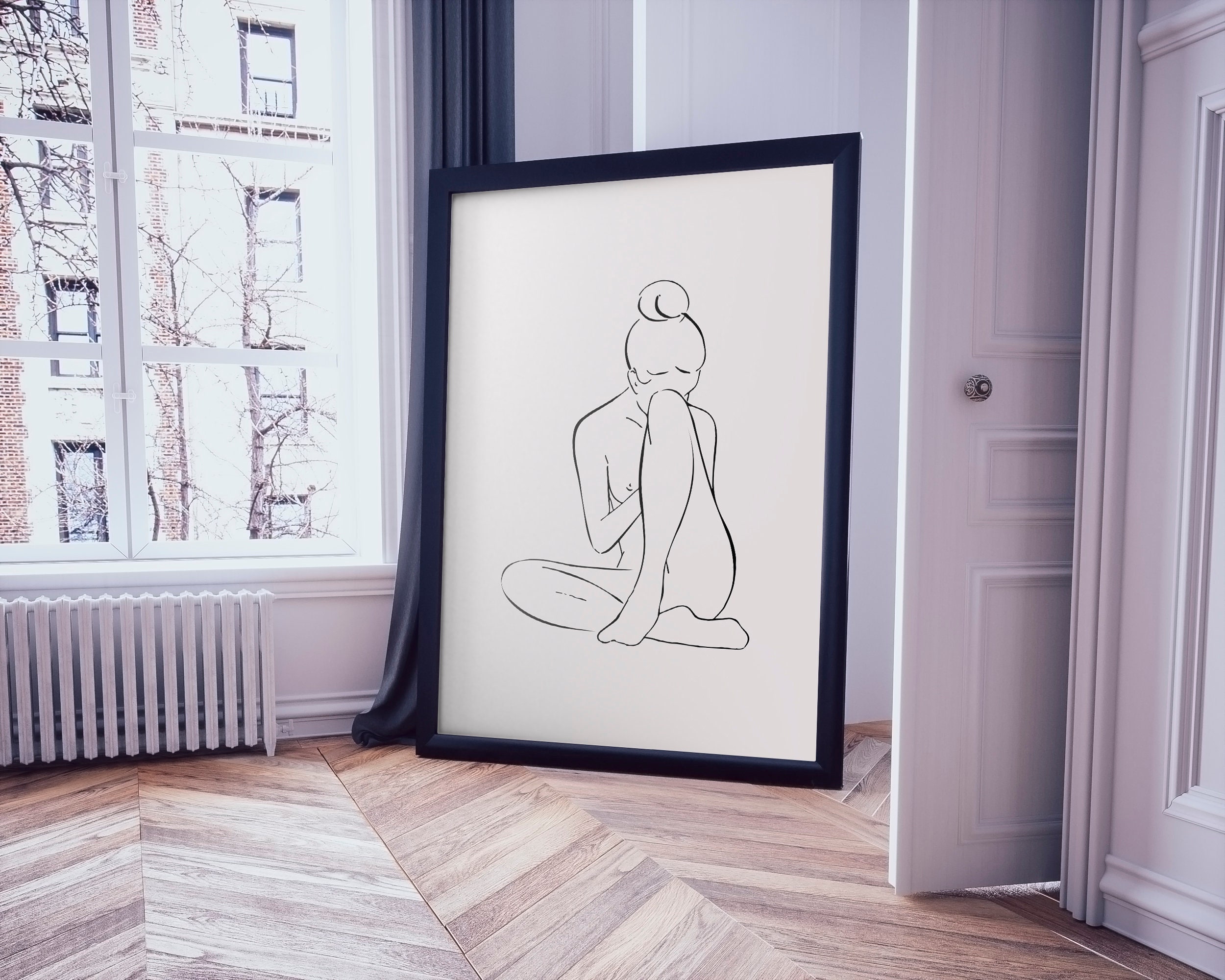 Woman's Body Fine Line Print,abstract Art,line Drawing,minimalist ...