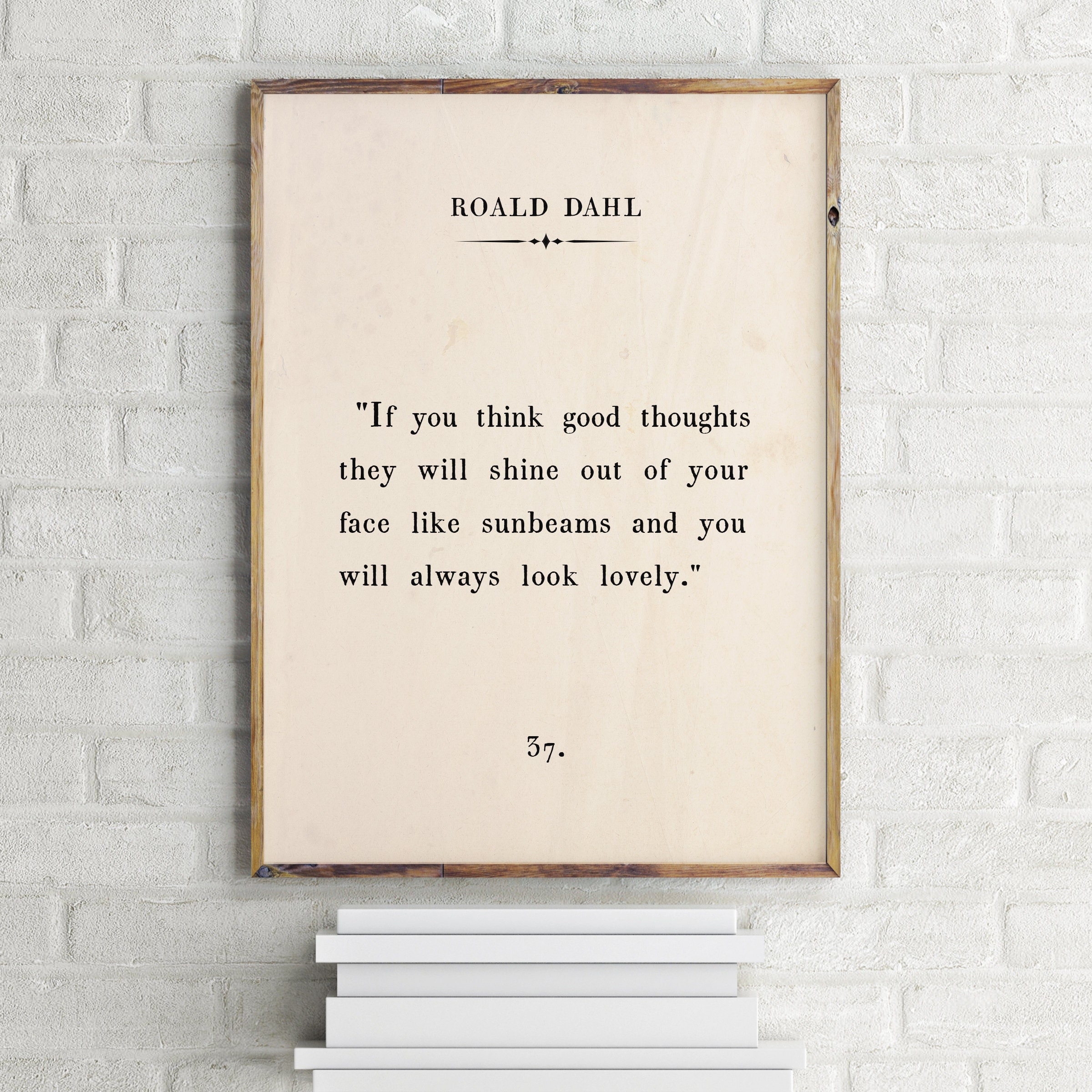 Roald Dahl Quote Print, Book Quote Wall Art, Inspirational Motivational ...
