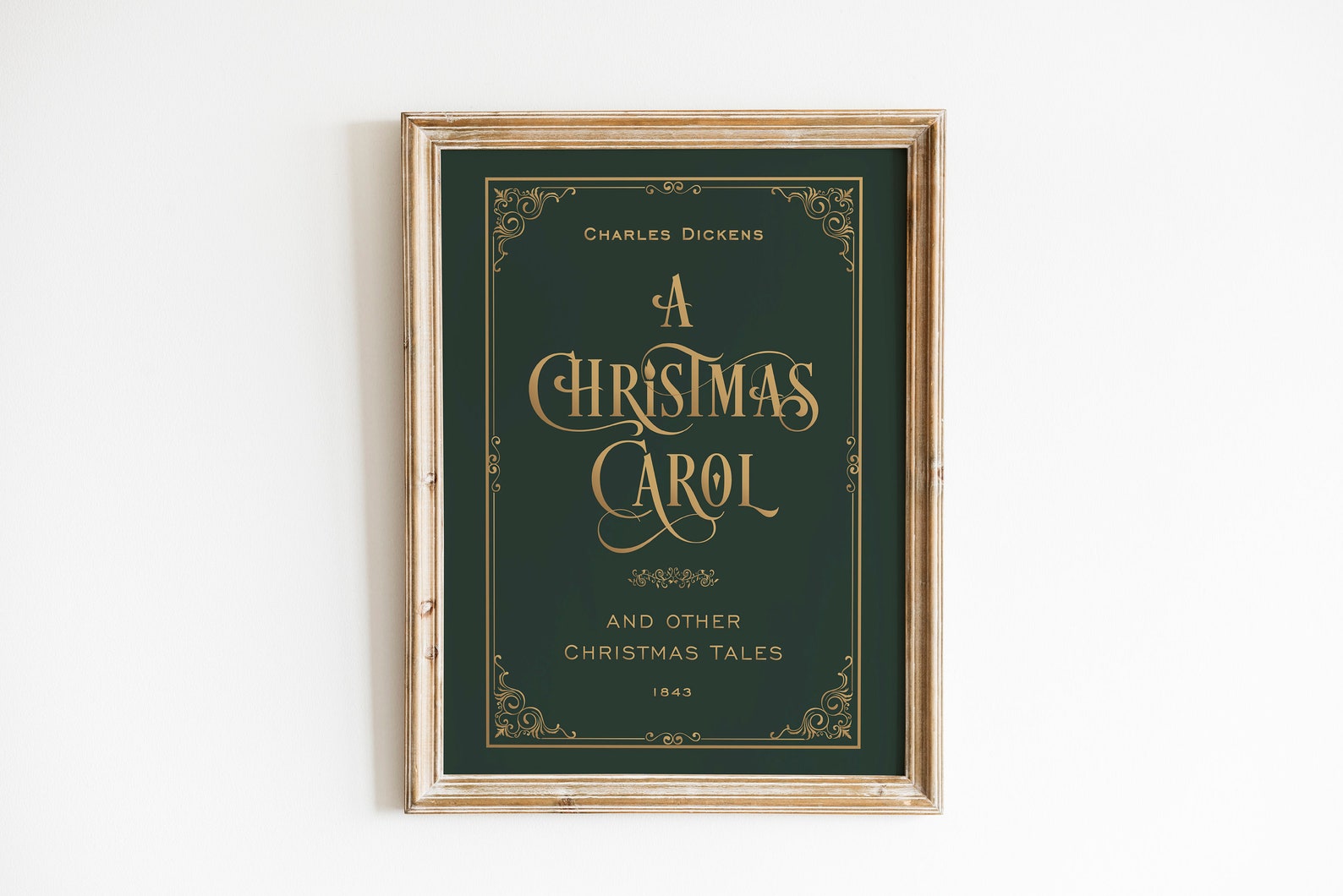 A Christmas Carol Book Cover Printable Wall Art,charles Dickens Print,a ...
