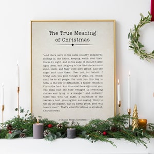 The True Meaning of Christmas Printable Wall Art, Vintage Christmas ...