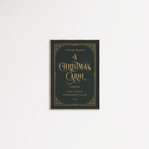 A Christmas Carol Book Cover Printable Wall Art,charles Dickens Print,a ...