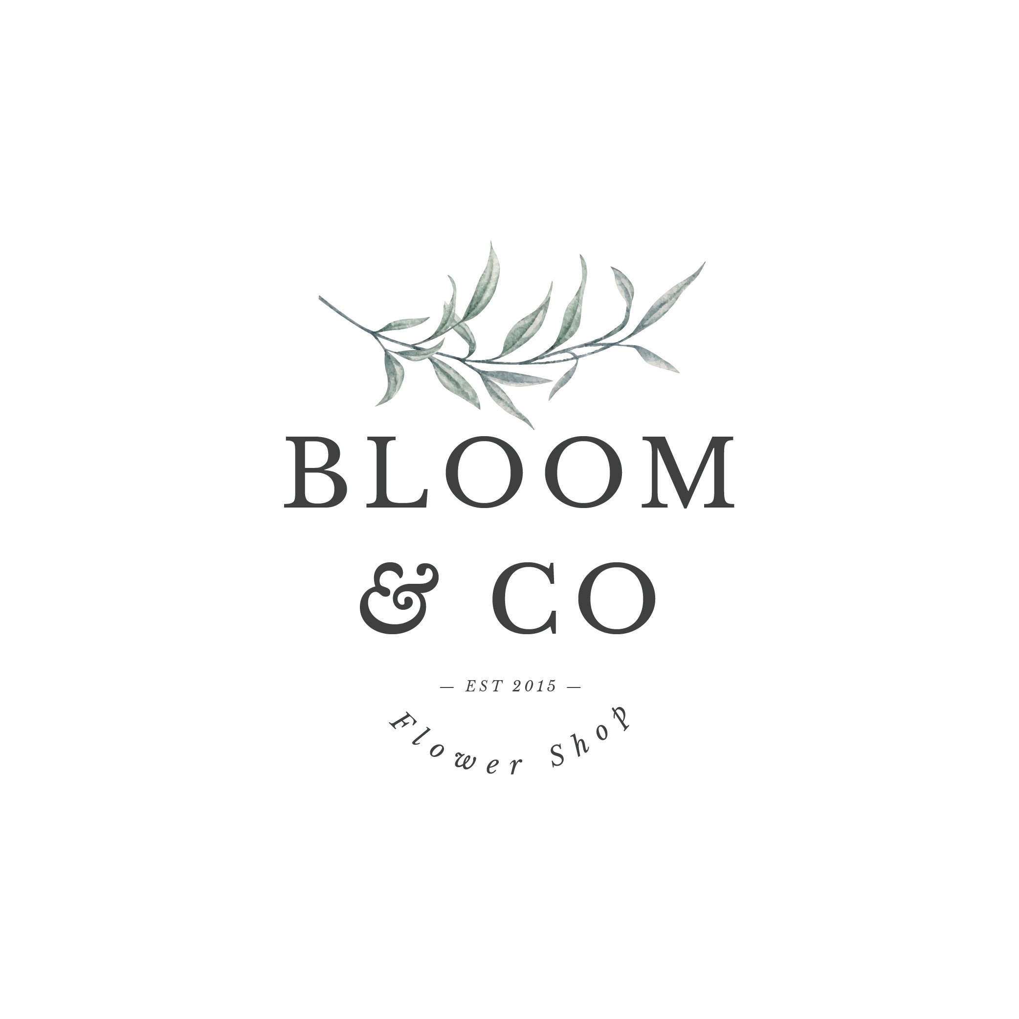 Premade Logo Designflower Shop Logobranch Logowatercolor - Etsy