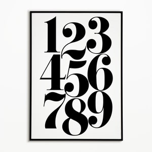 Numbers Wall Art, Printable Poster, Scandinavian Poster, Minimalist ...