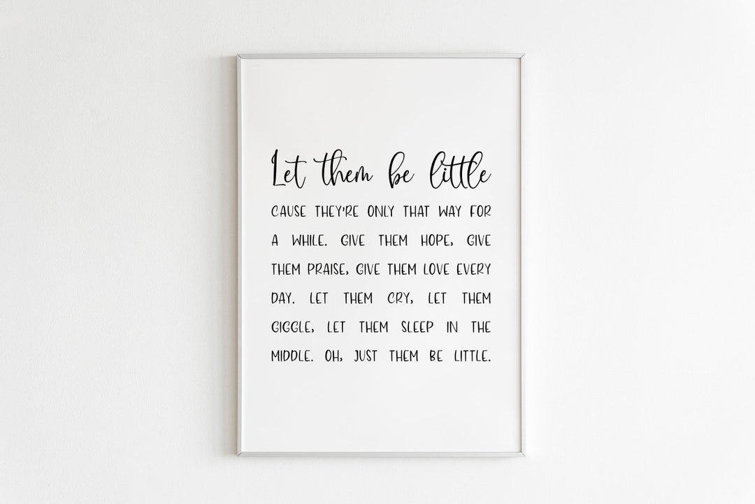 Let Them Be Little,playroom Wall Sign,nursery Wall Art,baby Room Print ...