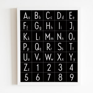 Alphabet Print, Numbers Wall Art, Kindergarten Sign,playroom Wall Sign ...