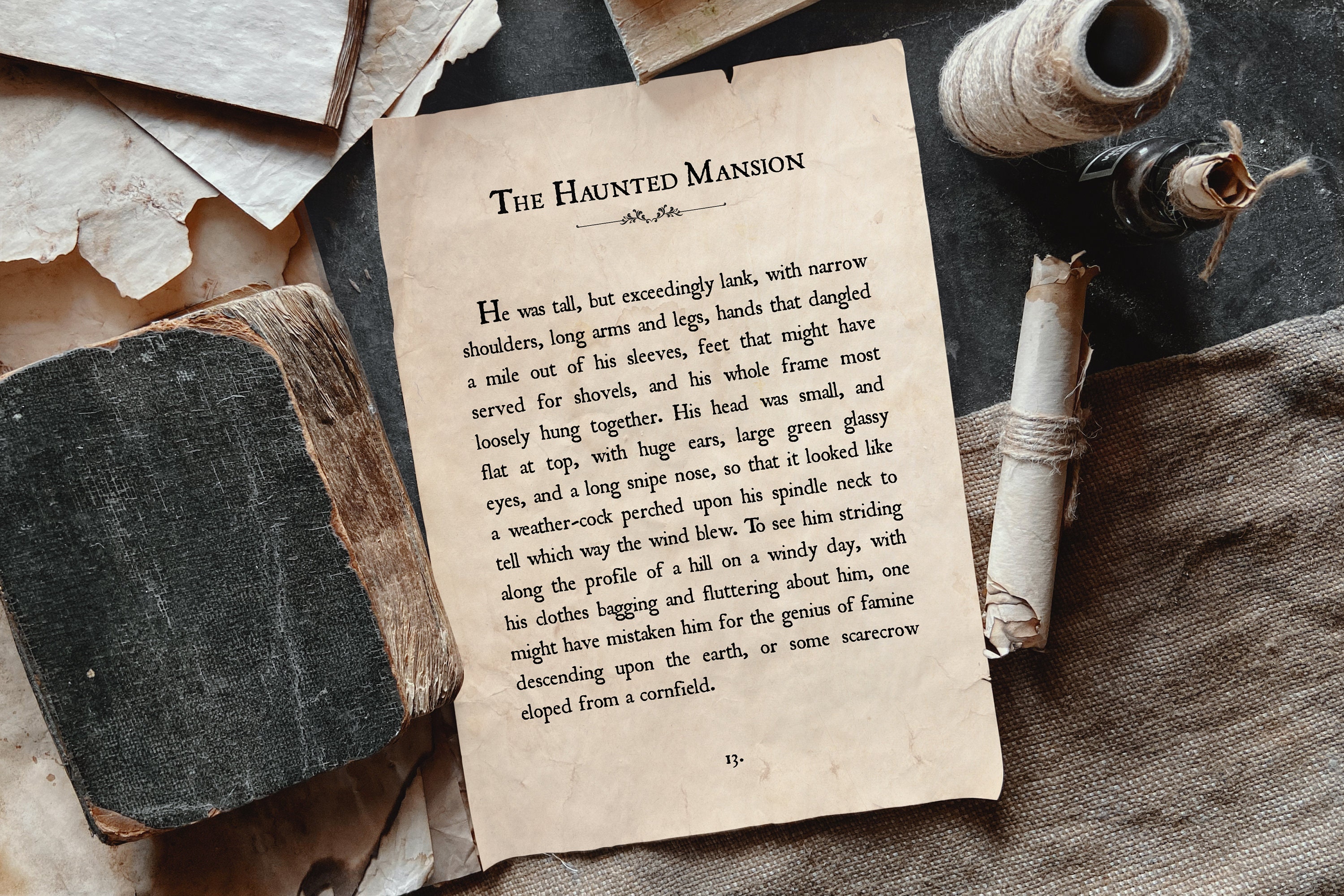 The Haunted Mansion Book Pagehalloween Printable - Etsy