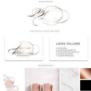 PREMIUM Branding Package - Luxury Rose Gold Black Logo - Photography ...