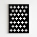 Swiss Cross Pattern - 50x70 Cm - A4 Plus Sign - Black and White ...