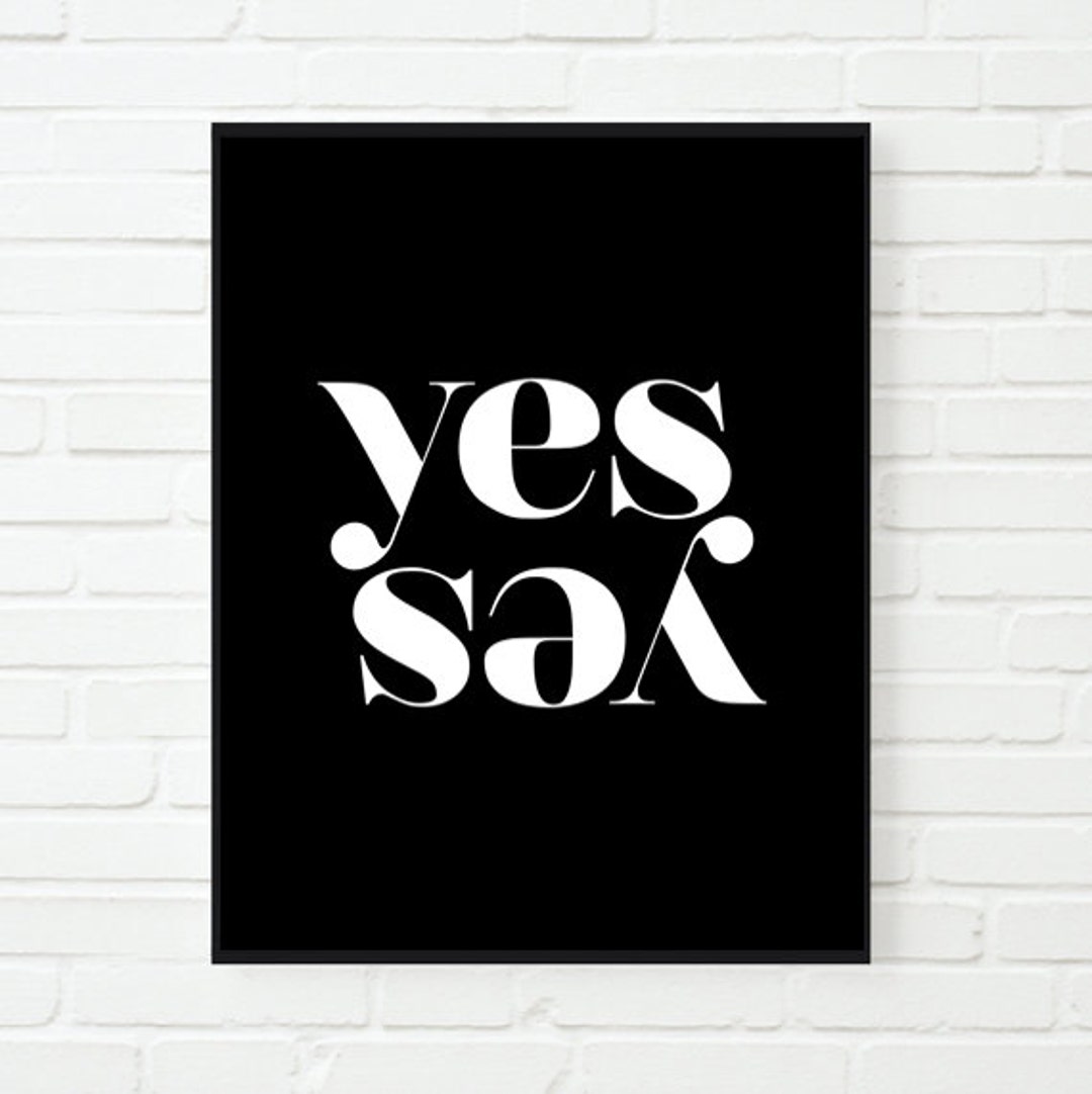 YES YES Printable Wall Art,printable Quote,affiche Scandinave ...
