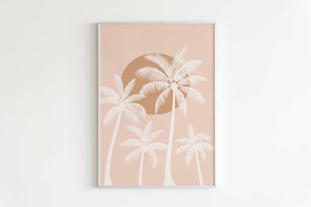 Abstract Palm Trees Print, Palm Tree Wall Art,abstract Wall Art,neutral ...