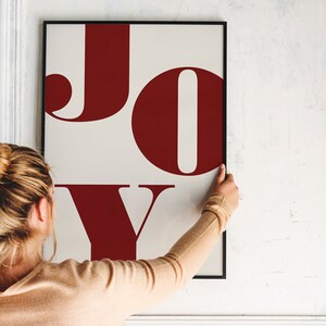 Joy Printable Wall Art, Christmas Print, Joy Wall Art, Christmas ...