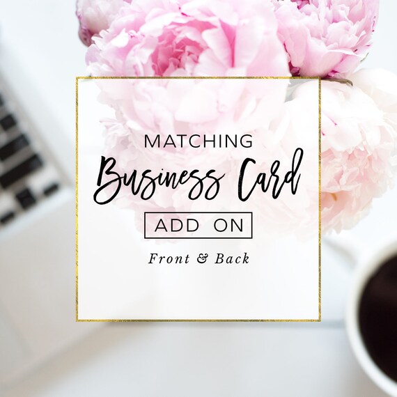 Add ON Matching Business Card for Premade Logo Design Add | Etsy