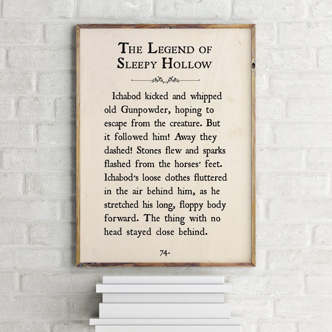 The Legend of Sleepy Hollow Printable Halloween Poster, Halloween Decor ...