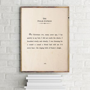The Polar Express Printable Quote, Christmas Poster, Book Page Print ...