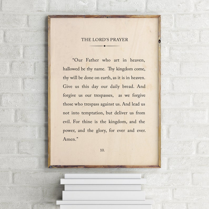 The Lord's Prayer Printable Wall Artbible Versechristian | Etsy