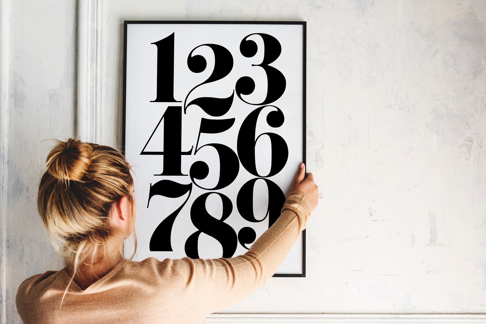 Numbers Wall Art, Printable Poster, Scandinavian Poster, Minimalist ...