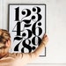 Numbers Wall Art, Printable Poster, Scandinavian Poster, Minimalist ...
