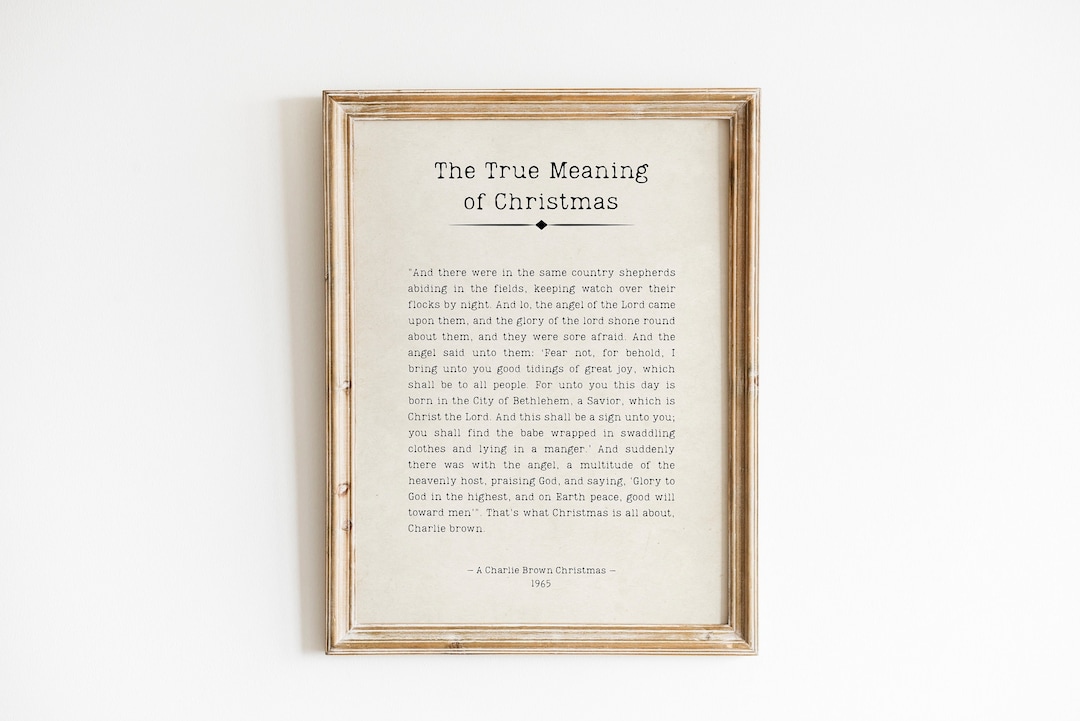 The True Meaning of Christmas Printable Wall Art, Vintage Christmas ...