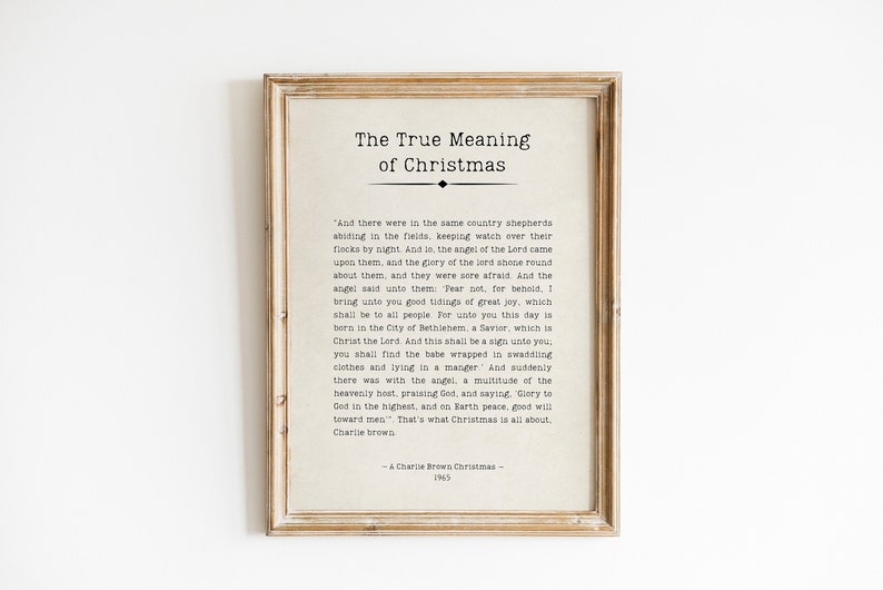 The True Meaning of Christmas Printable Wall Art Vintage - Etsy