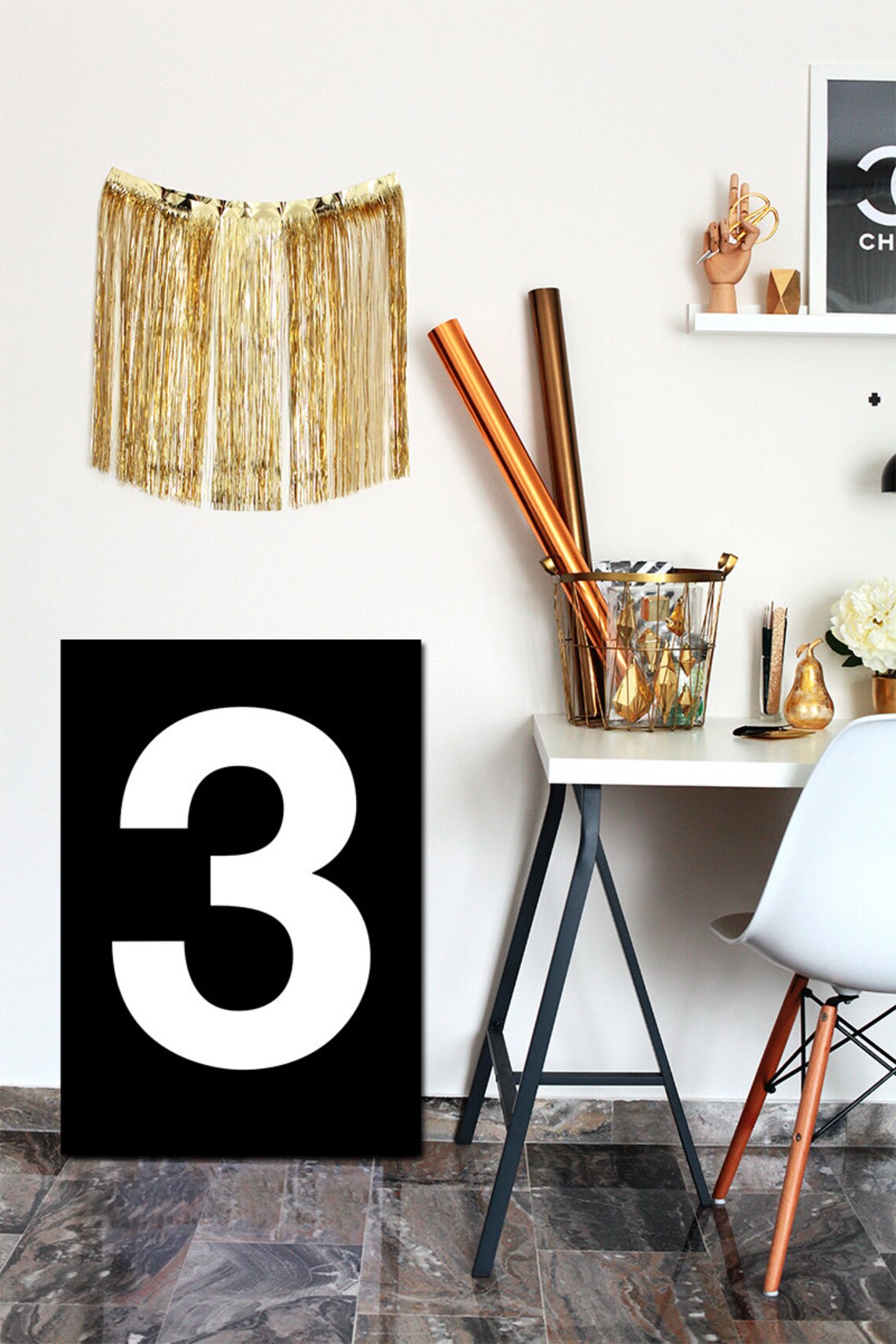 Number 3 Printablebirthday Printprintable Wall - Etsy