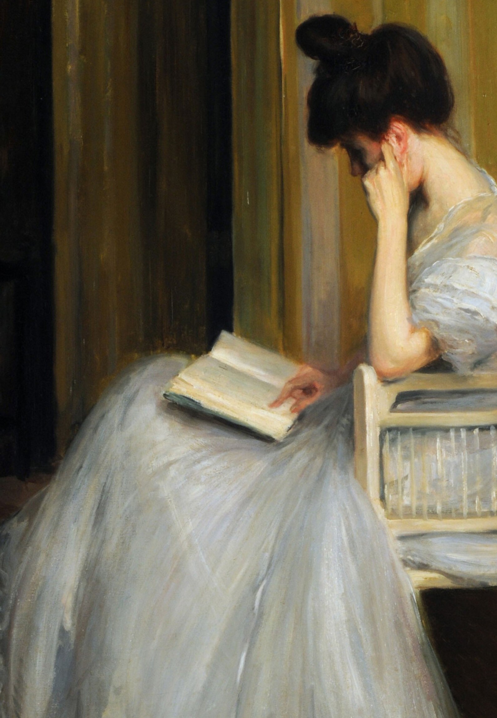 Girl Reading a Book Vintage Paintingthe Reader Printable - Etsy