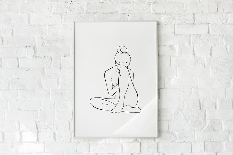 Woman's Body Fine Line Printabstract Artline - Etsy Australia