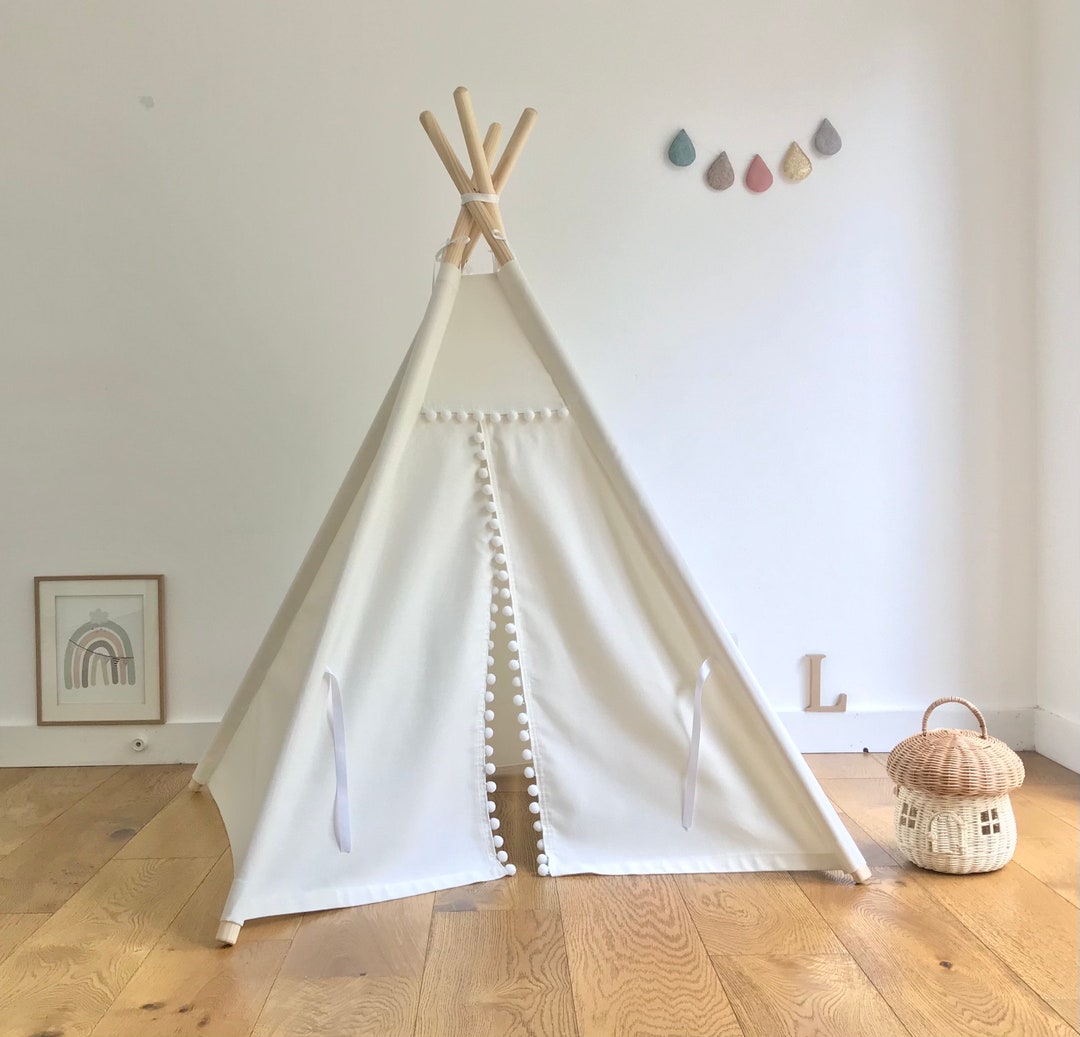 Childrens Teepee - in Classic Ivory - Available in 4 Different Sizes ...