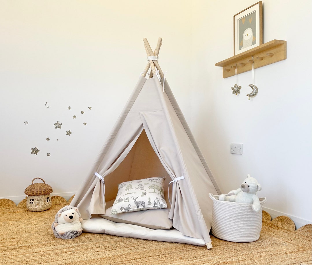 Teepee Set Childrens Teepee Set in New NEUTRAL WOODLAND Available in 4 ...