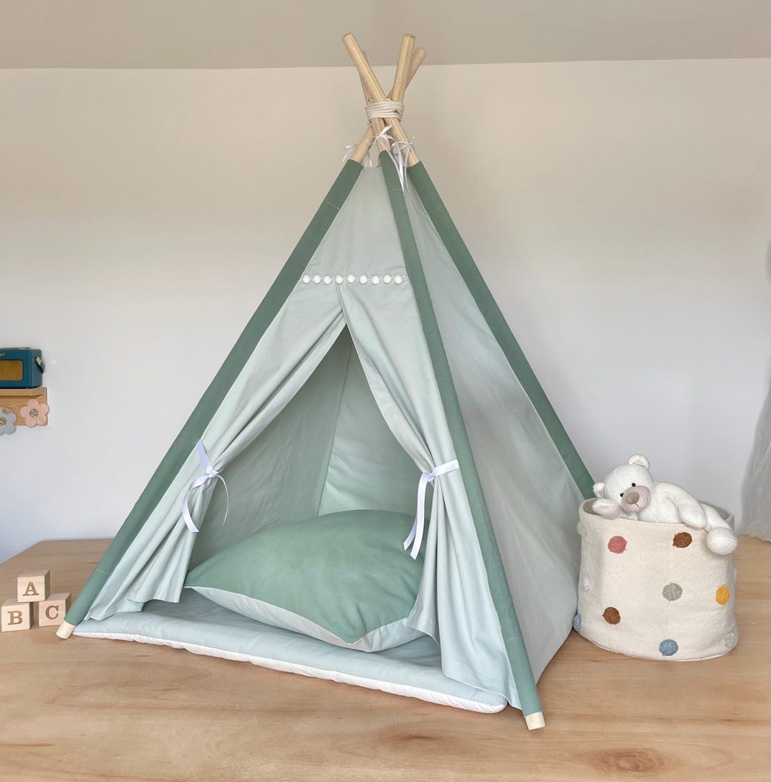 Teepee Set Childrens Teepee Set in NEW Shades of Green Available in 4 ...