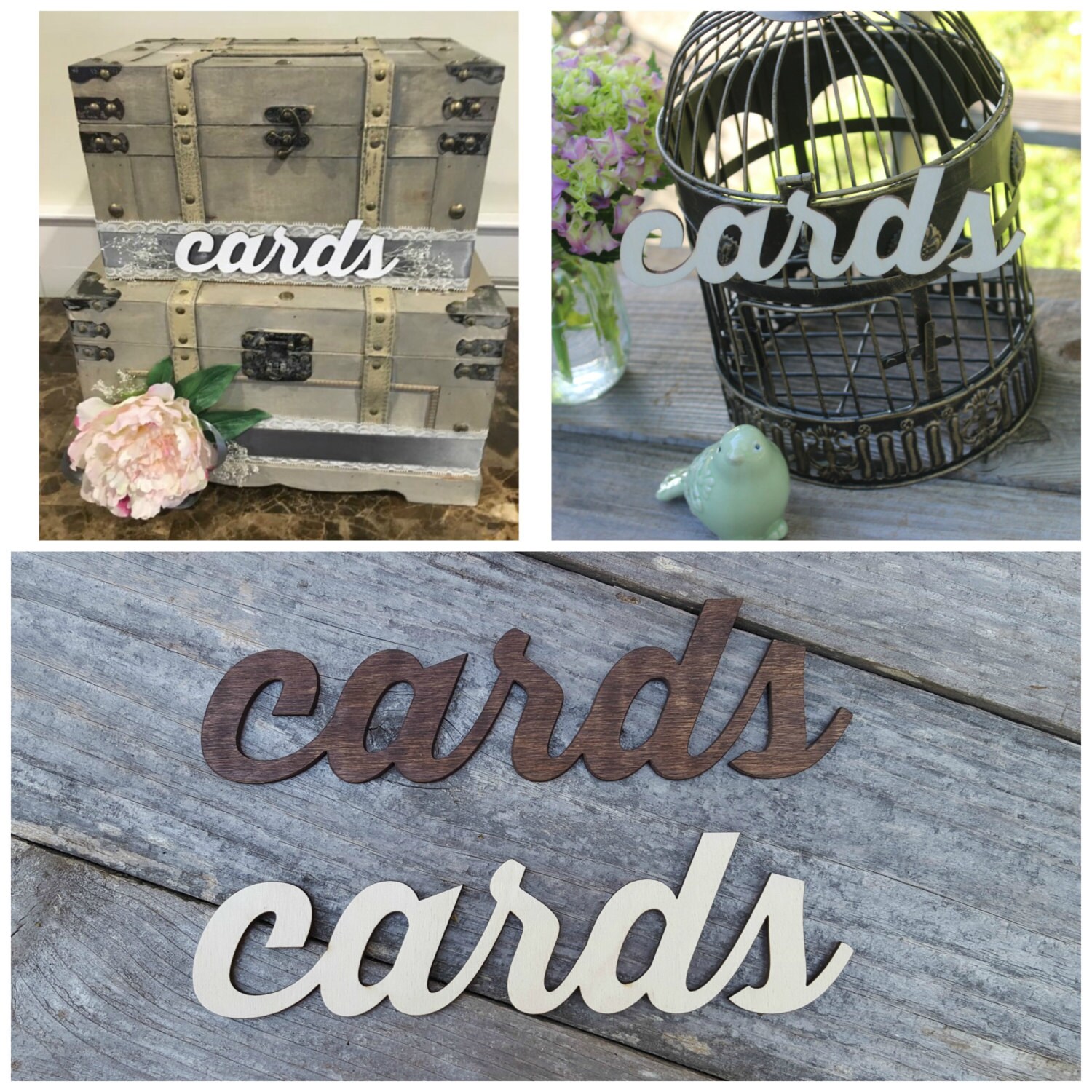 Wedding Cards Sign Rustic Wedding Decor Card Box Card | Etsy