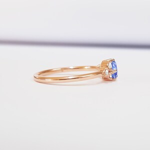 Light Blue Sapphire and Diamond Unique Engagement Ring in - Etsy