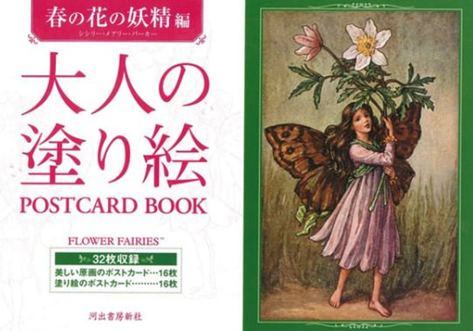 Flower Fairies Post Card Coloring Book Spring Flowers - Etsy