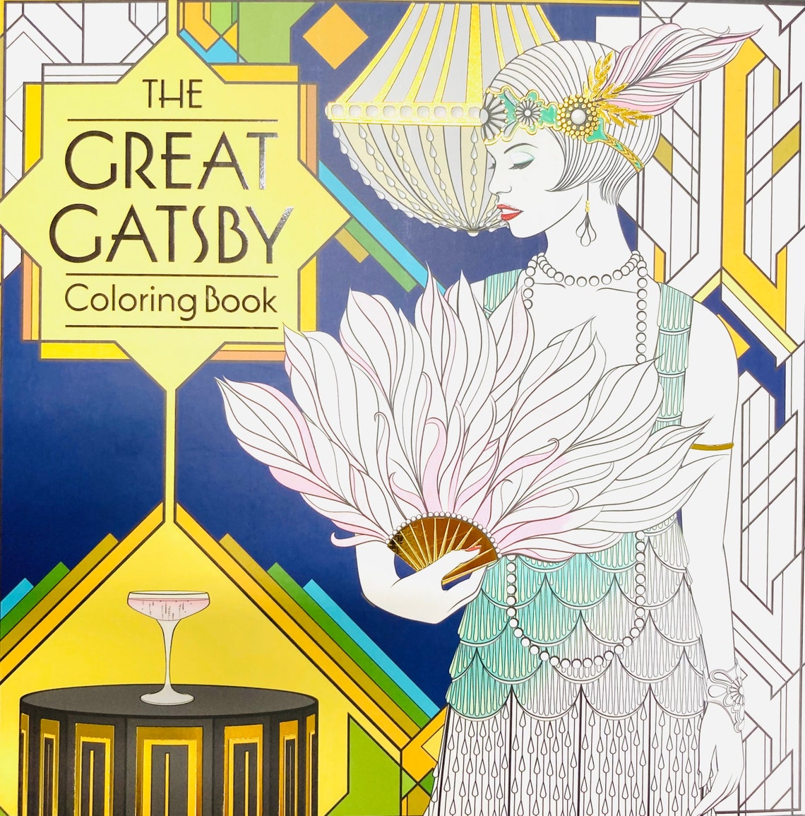 New: the Great Gatsby Coloring Book Paperback - Etsy