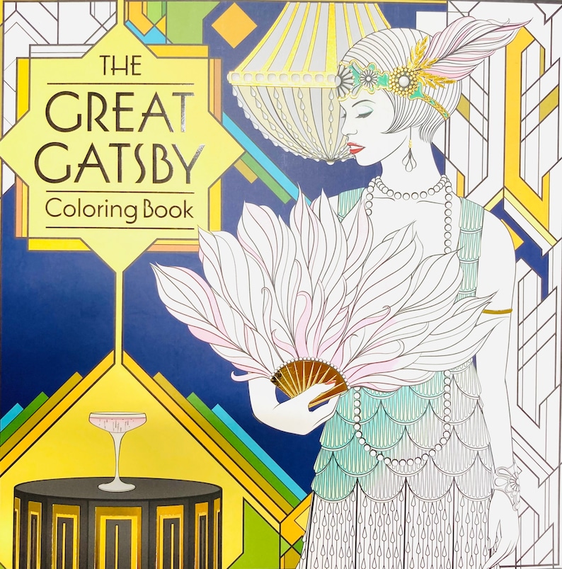 New: the Great Gatsby Coloring Book Paperback - Etsy