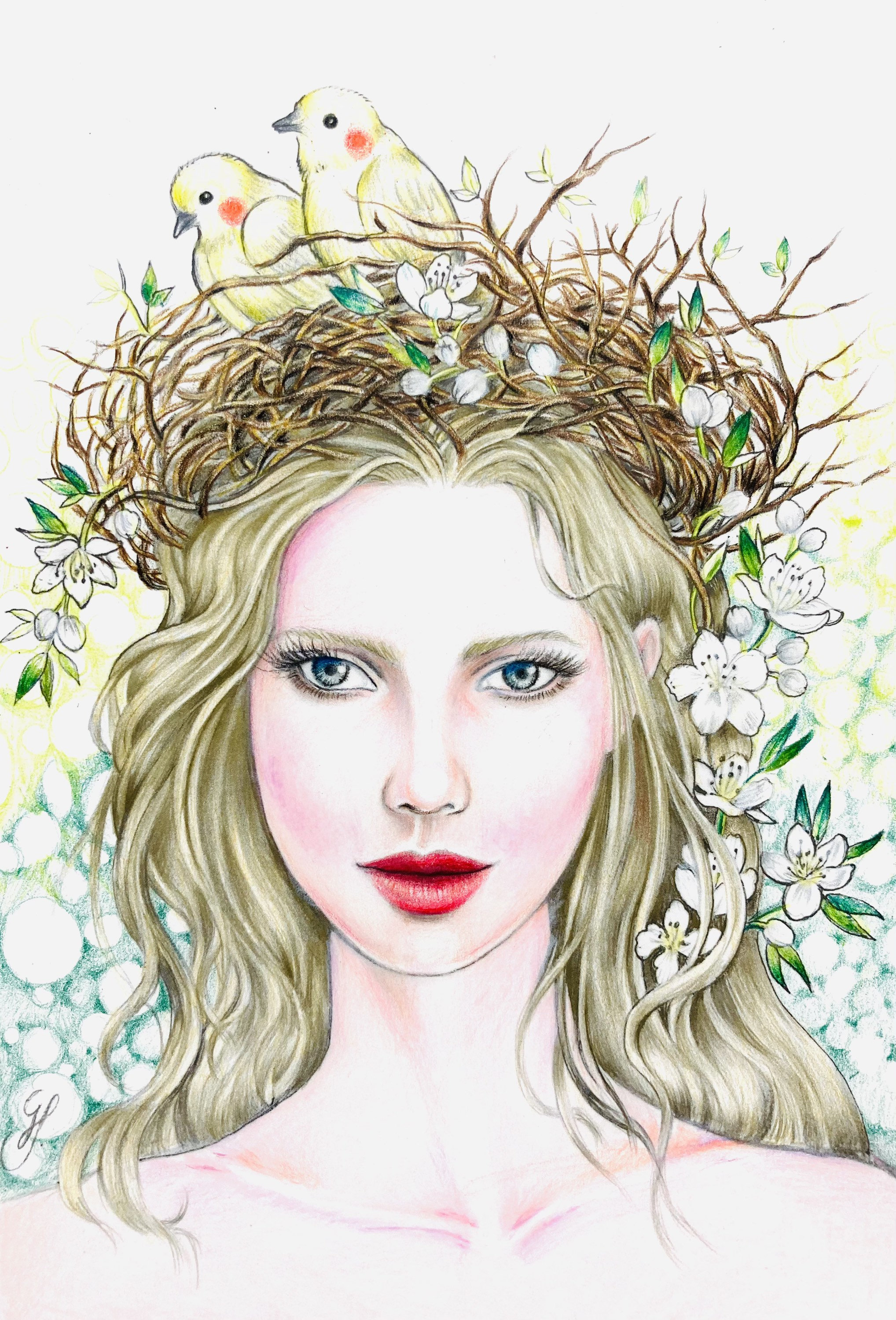 Lady Spring Coloring Book | Etsy