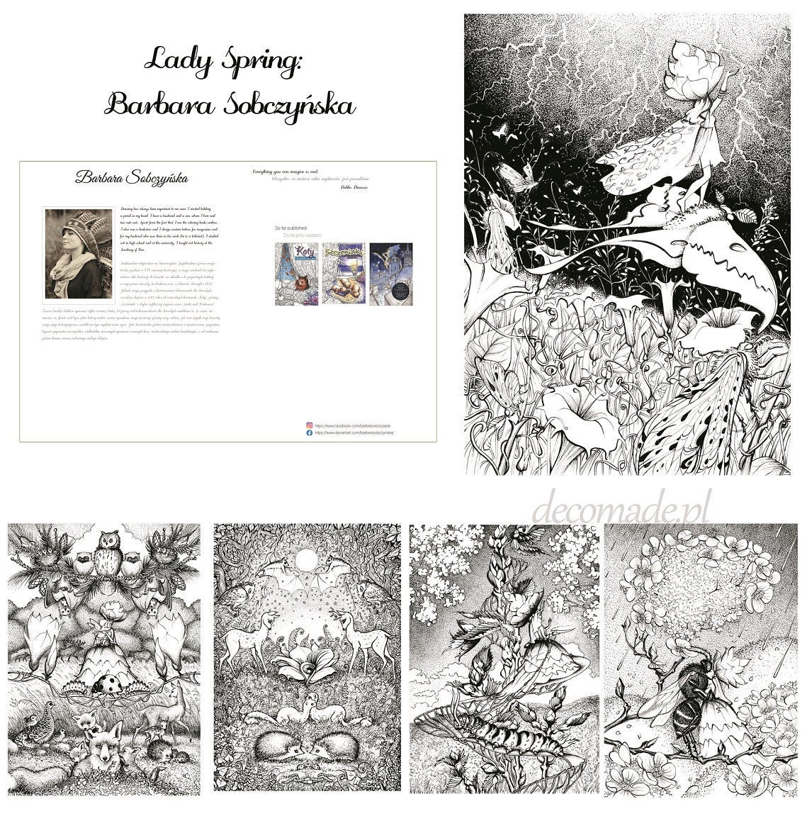 New : Lady Spring Coloring Book EMS Standard Airmail Option - Etsy