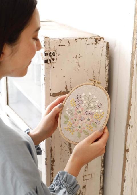 My Favorite Flower Embroidery -japanese Embroidery Design - Etsy