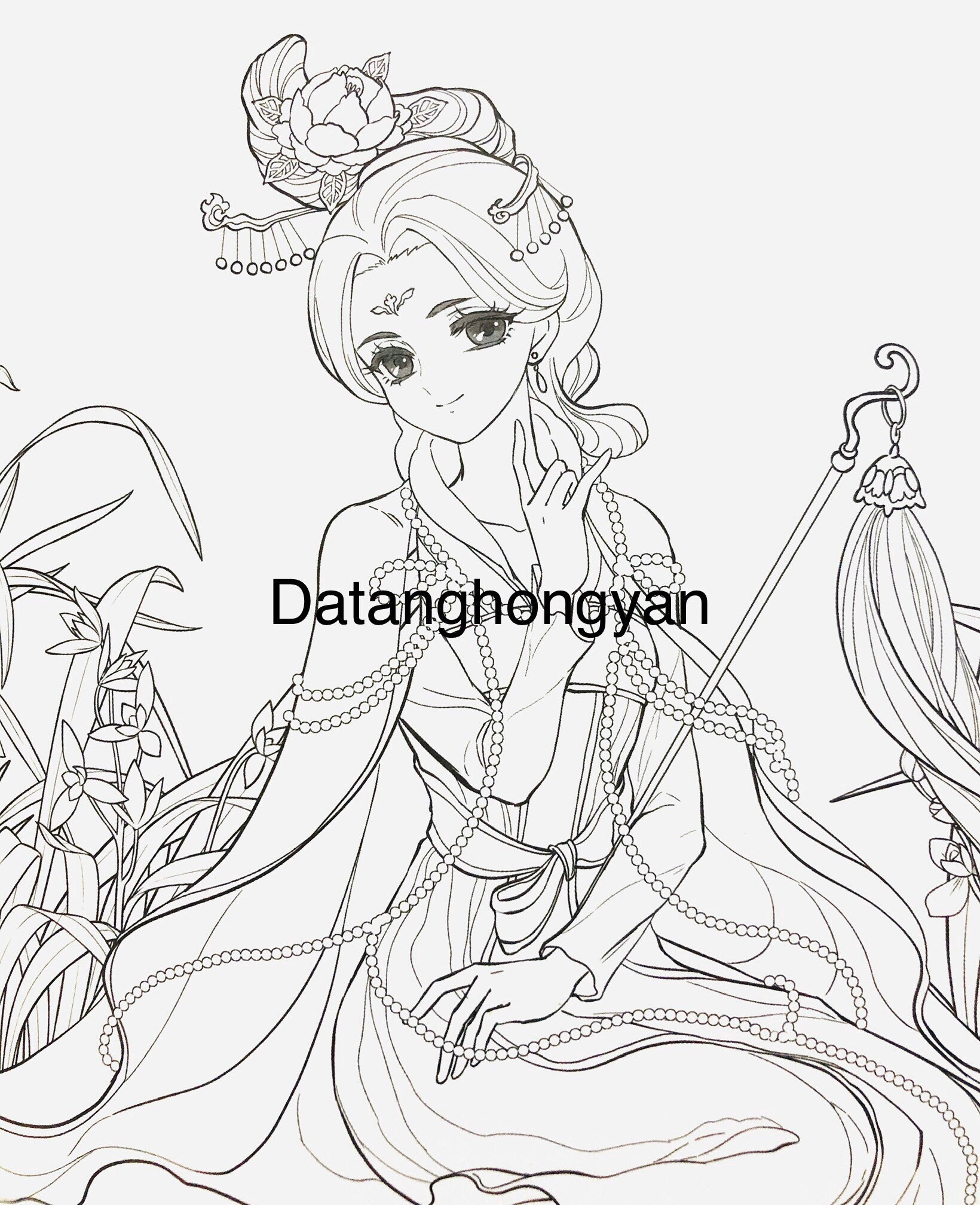 Da Tang Hongyan Chinese Ancient Beauties Coloring Book - Etsy