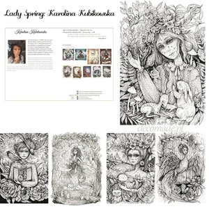 New : Lady Spring Coloring Book EMS Standard Airmail Option - Etsy