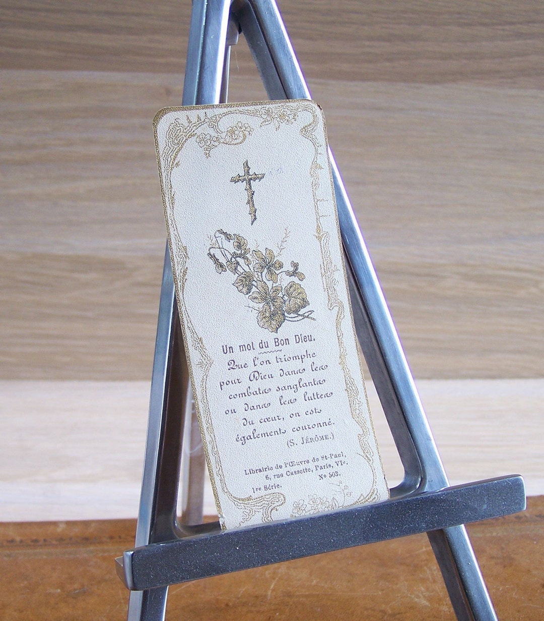 Old Pious Card Illuminated With "a Word From the Good Lord"(un Mot Du ...