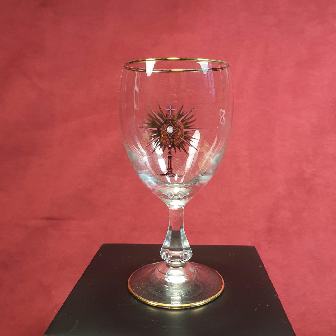 COMMUNION | First Communion Souvenir Glass With Faceted Stem With ...