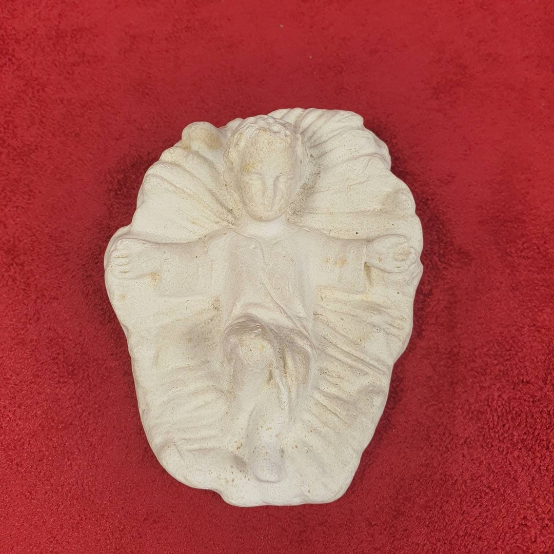 NATIVITY | Old Representation in White Plaster of the Child Jesus in ...