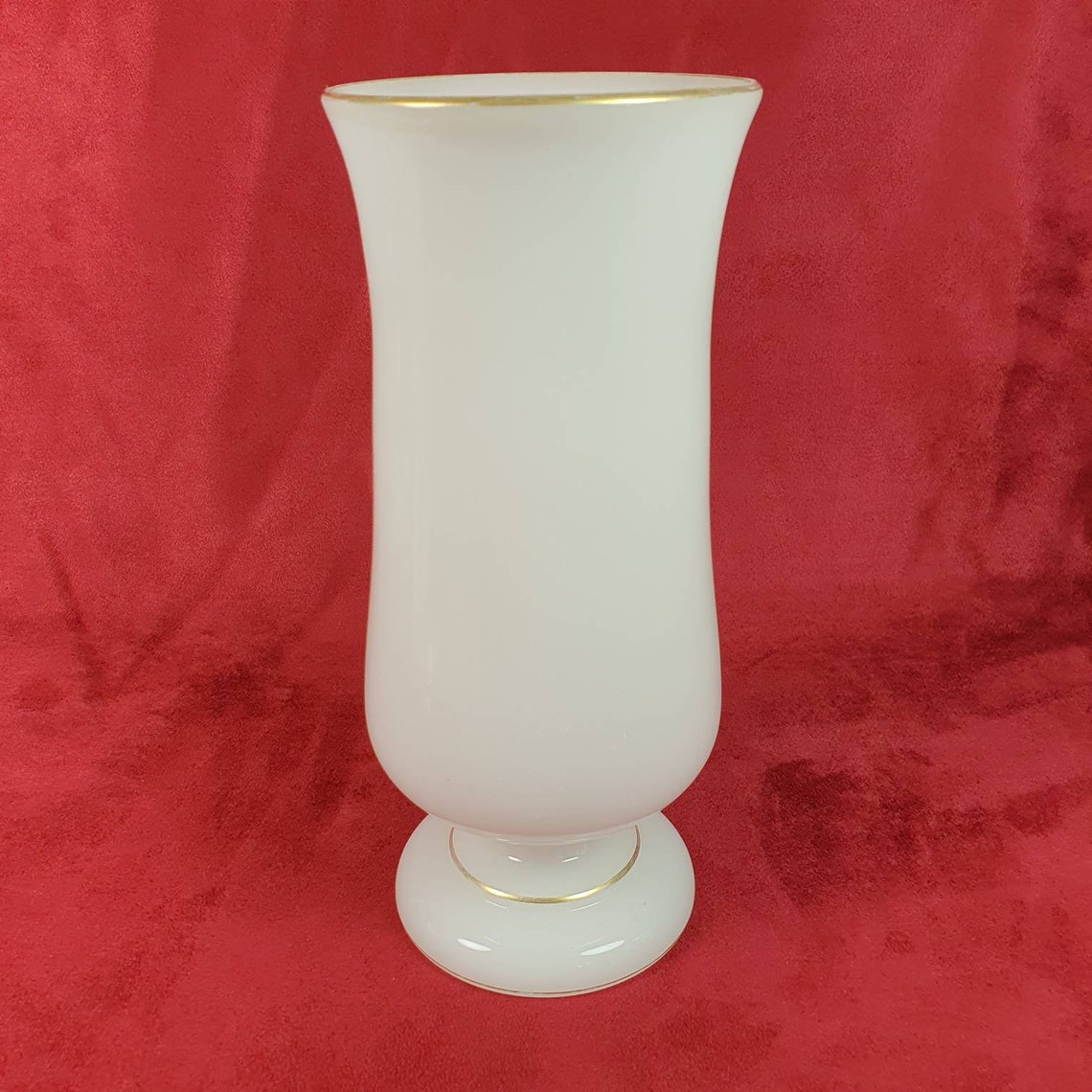 Church Vase Opaline Glass Vase With Golden Cross White and Gold Altar ...