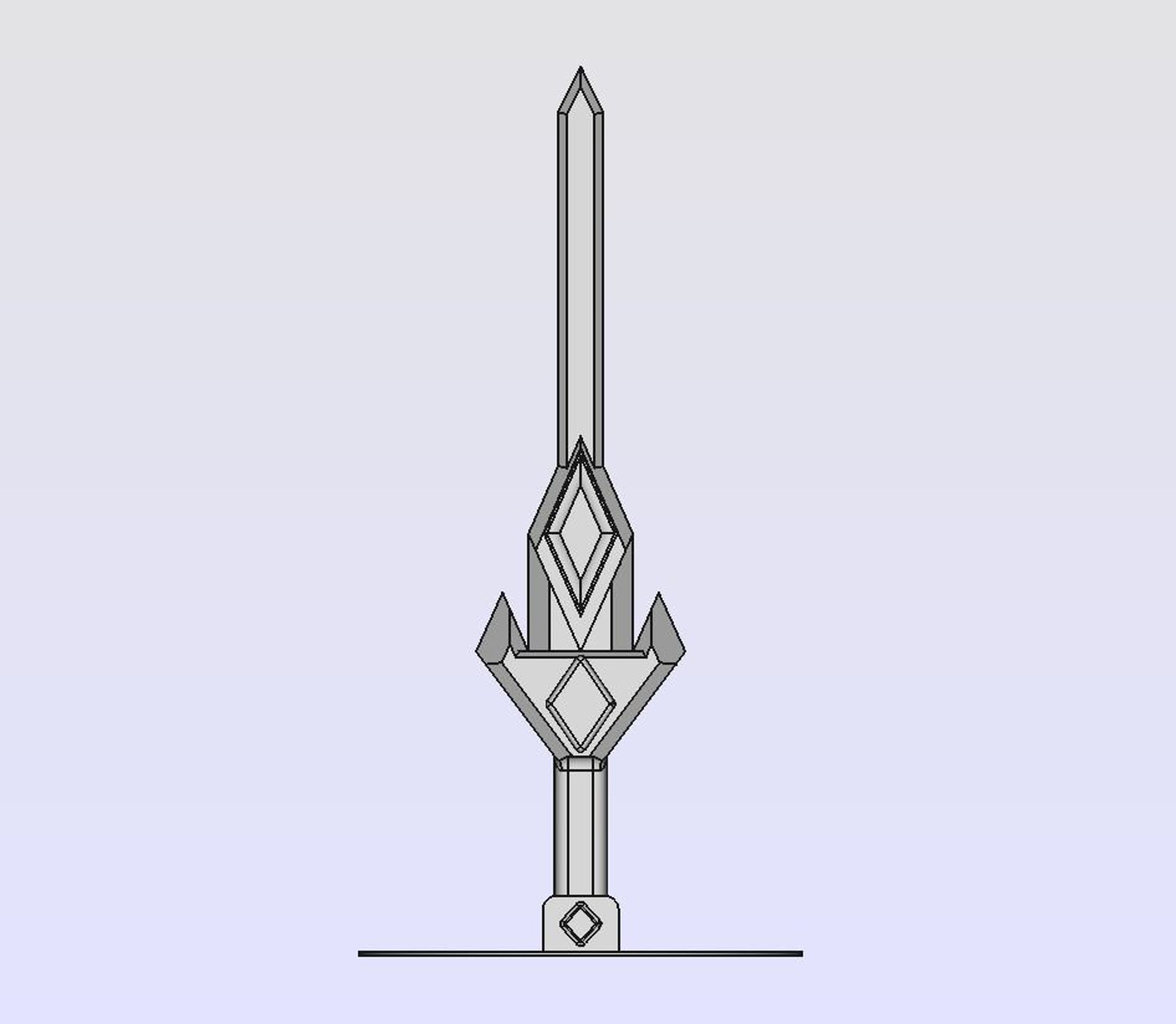 Diamond Sword STL File 3d Printing Miniature Sword - Etsy