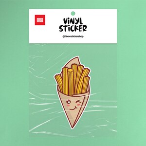 Cute Spanish Churros Vinyl Sticker, Kawaii Street Food Sticker ...