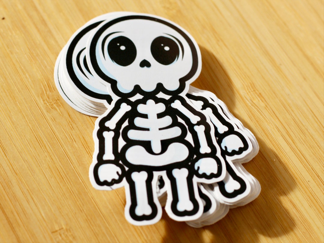 Cute Skeleton Vinyl Sticker Lunch Box Waterproof Vinyl - Etsy