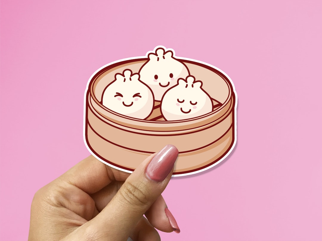 Cute Dumplings Vinyl Sticker, Kawaii Dumplings, Cute Vinyl Sticker ...